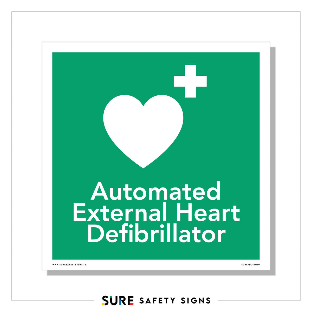 Automated External Heart Defibrillator Sign — Sure Safety Signs