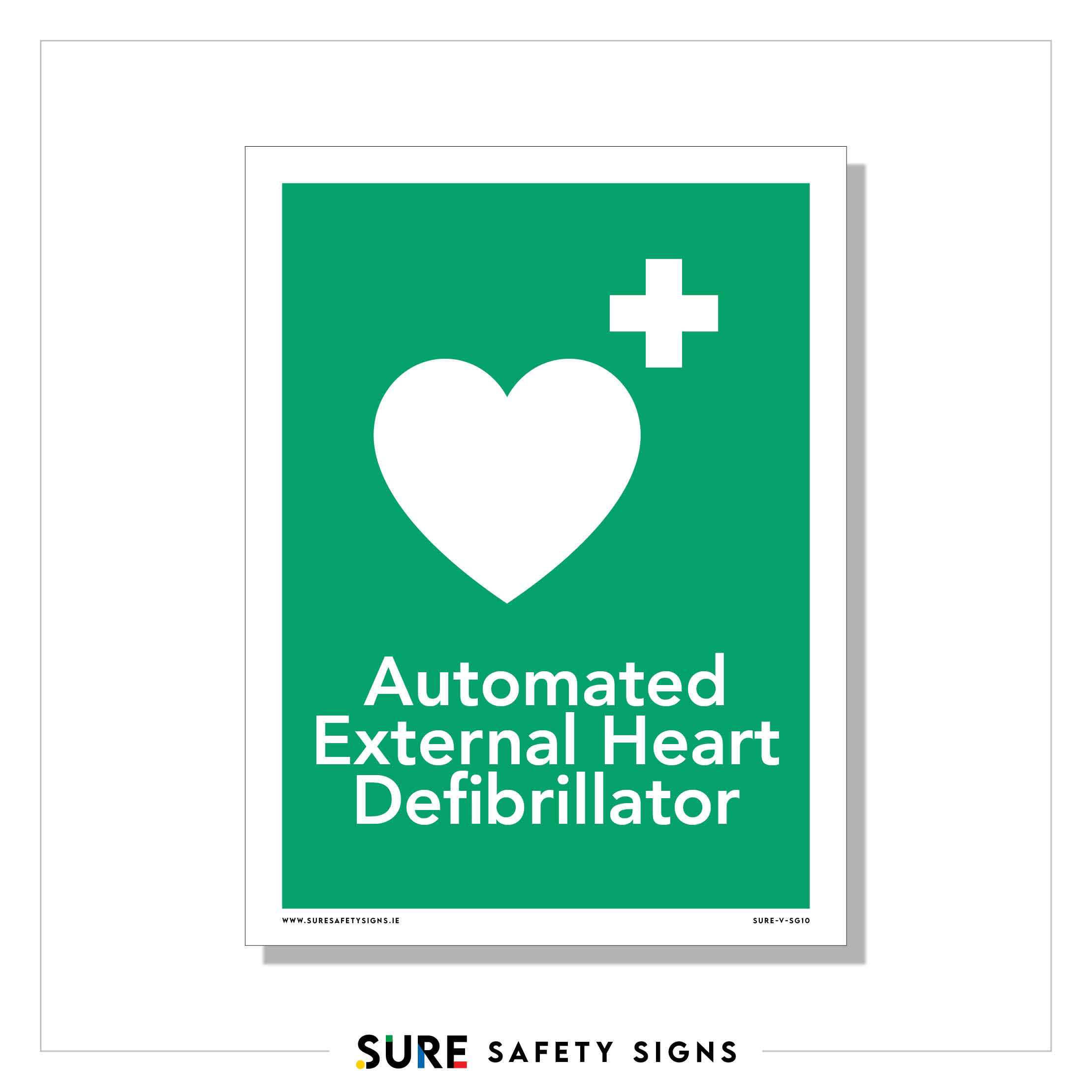 Automated External Heart Defibrillator Sign — Sure Safety Signs