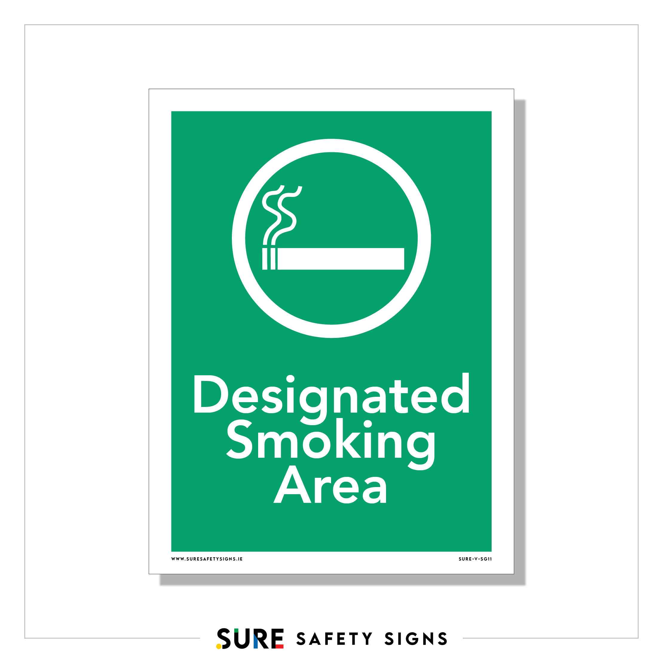 Designated Smoking Area | Sign — Sure Safety Signs