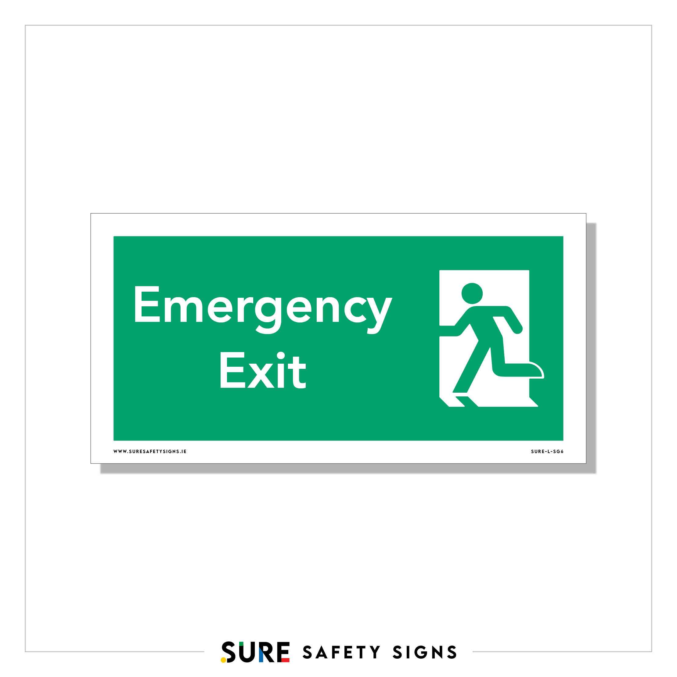 Emergency Exit Sign — Sure Safety Signs