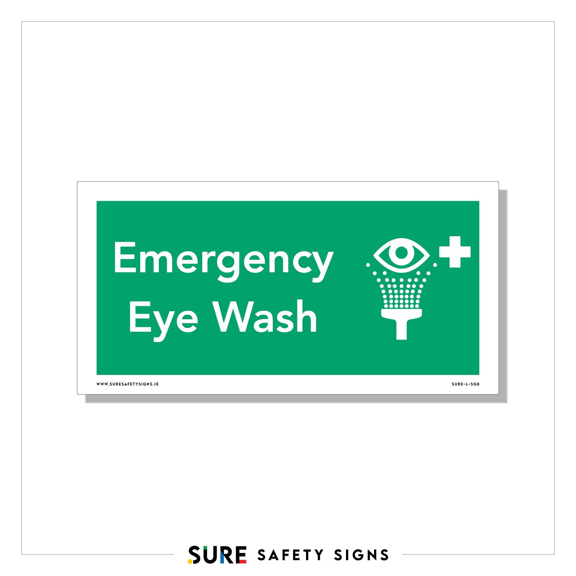 Emergency Eye Wash Sign — Sure Safety Signs