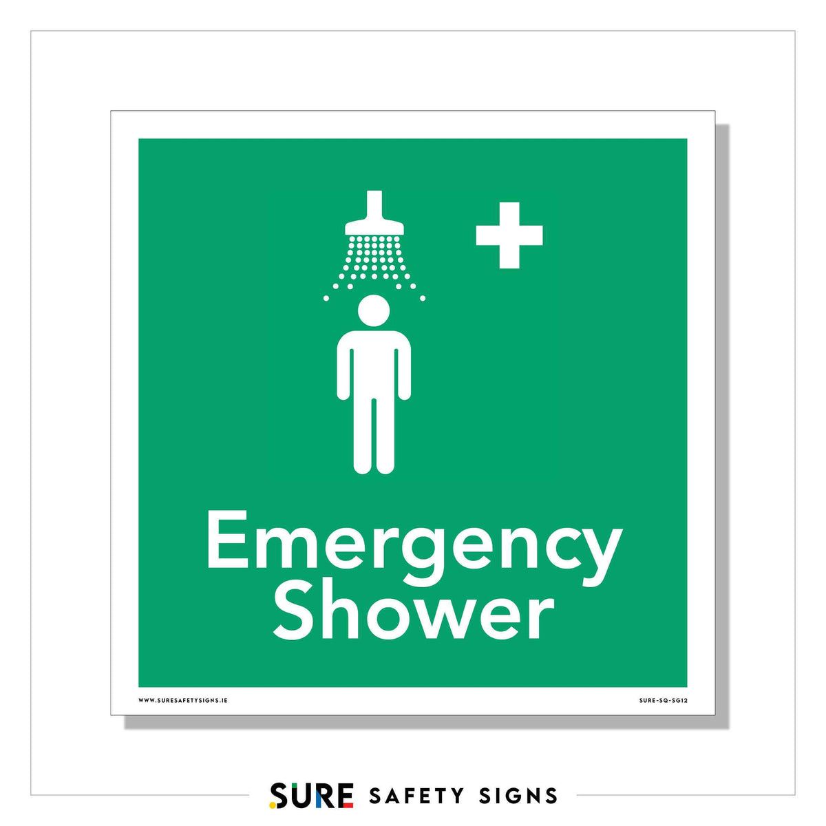 Emergency Shower Sign — Sure Safety Signs