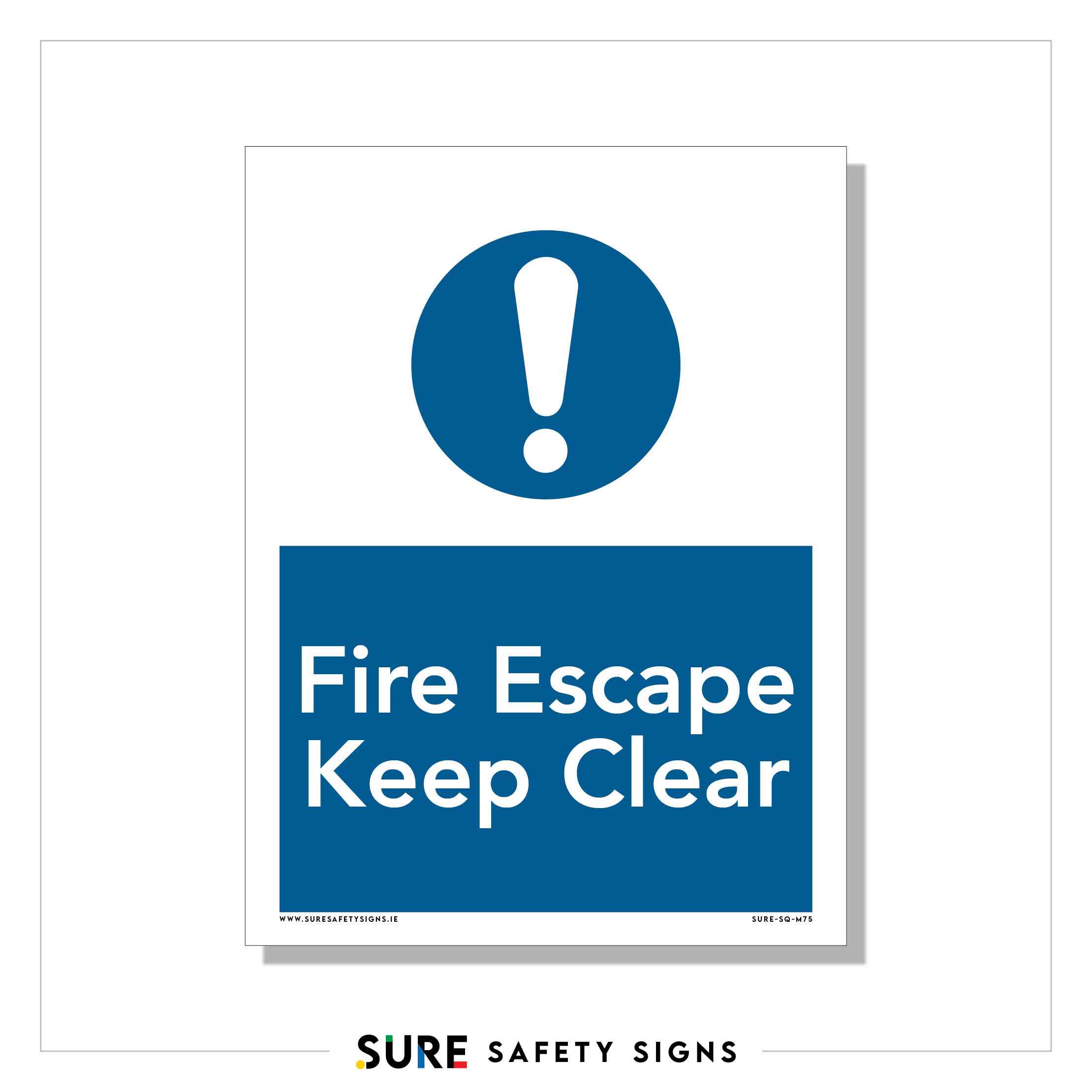 Fire Escape Sign — Sure Safety Signs