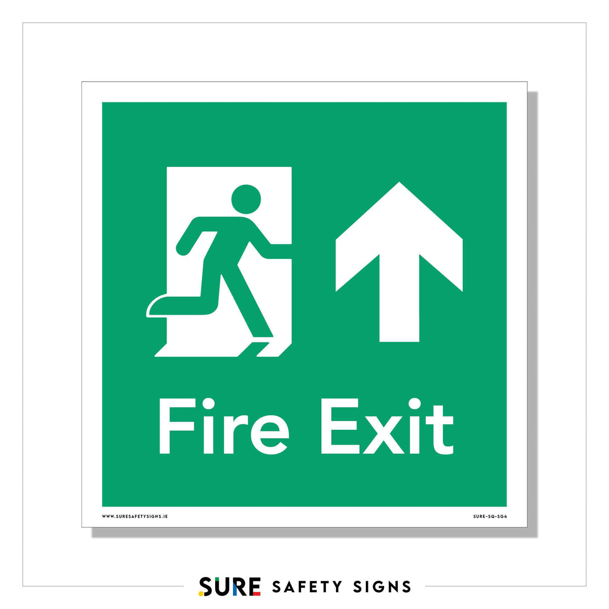 Fire Exit Sign with Upward Arrow — Sure Safety Signs