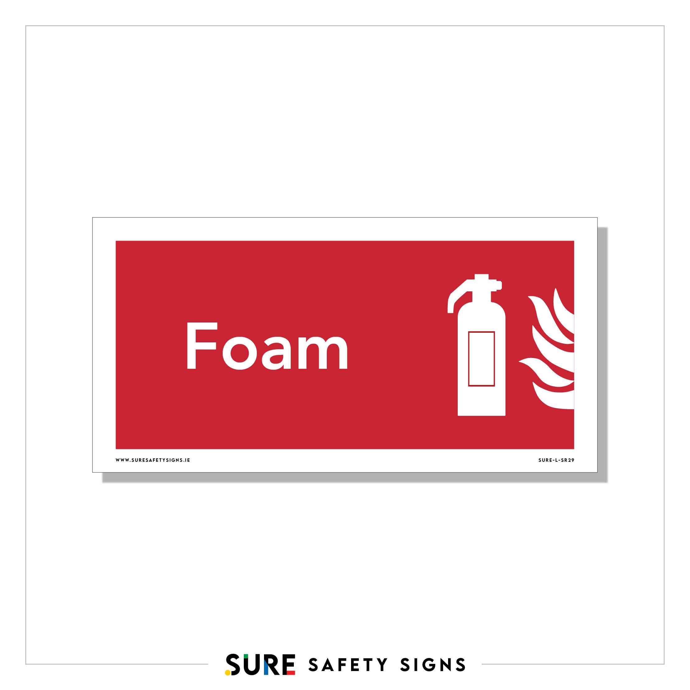 Foam Extinguisher Sign | Fire Safety — Sure Safety Signs