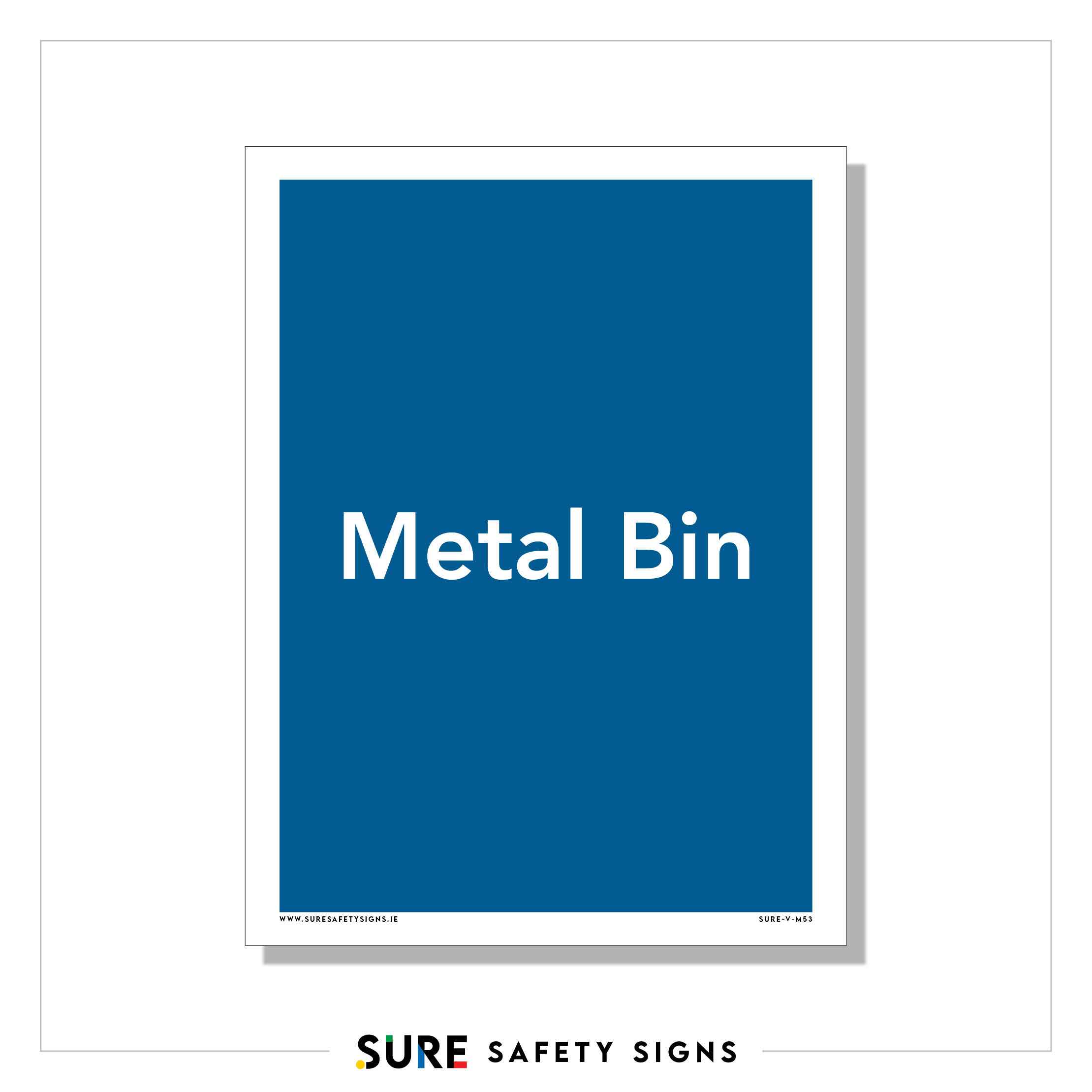 Metal Bin Sign — Sure Safety Signs