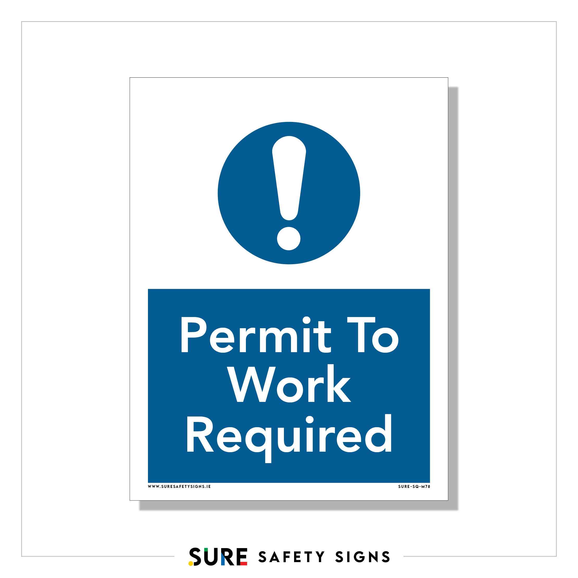 Permit To Work Required Sign — Sure Safety Signs