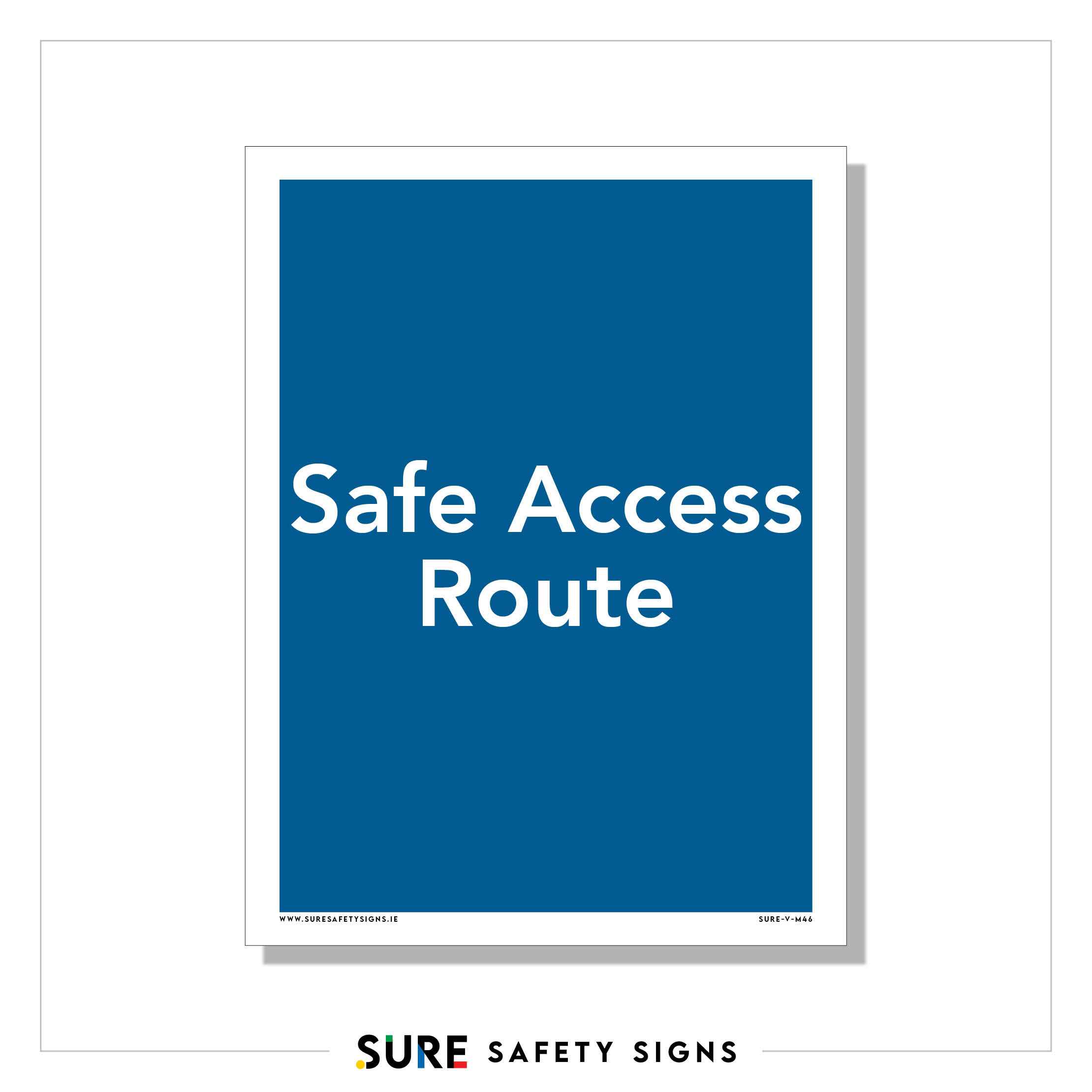Safe Access Route Sign — Sure Safety Signs