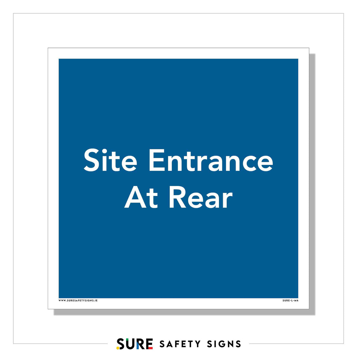 Site Entrance Rear Sign | Construction — Sure Safety Signs