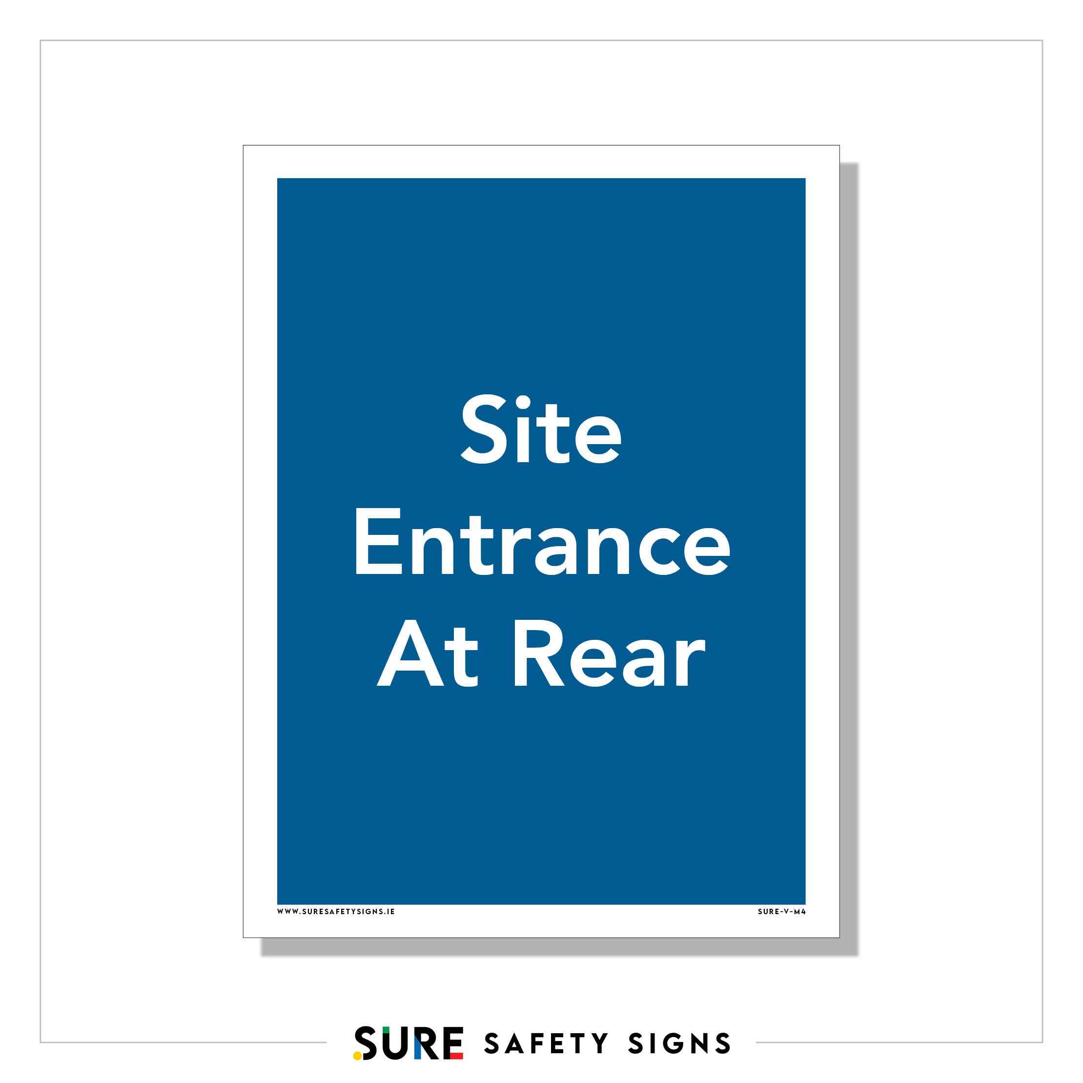 Site Entrance Rear Sign | Construction — Sure Safety Signs