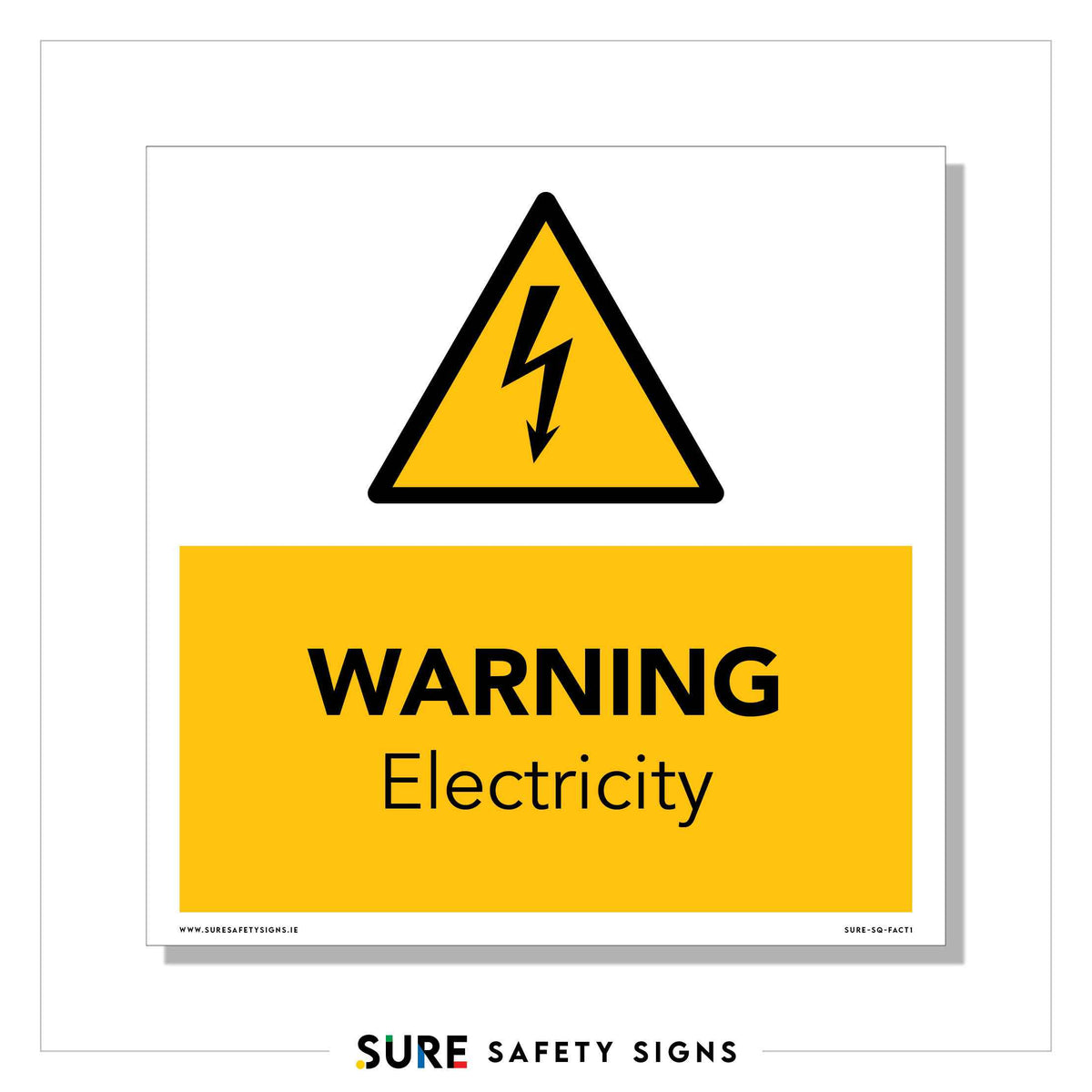 Warning Electricity Sign — Sure Safety Signs