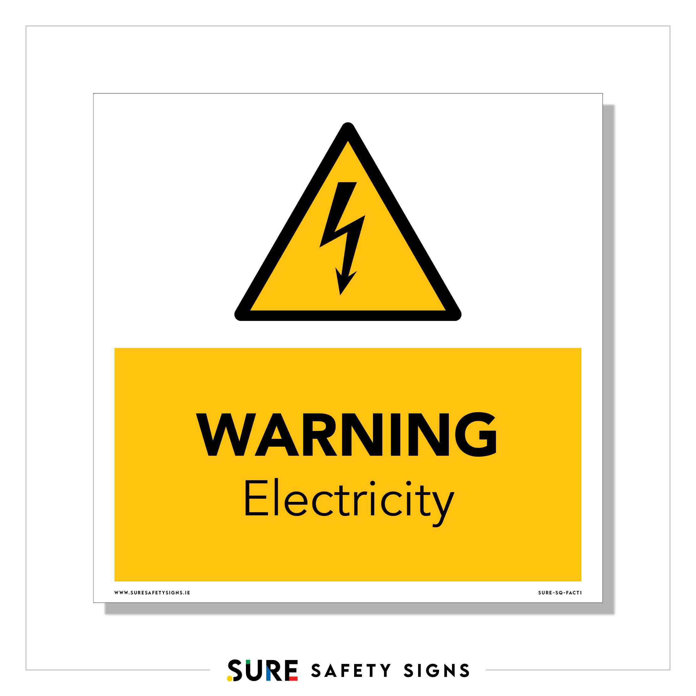 Warning Electricity Sign — Sure Safety Signs