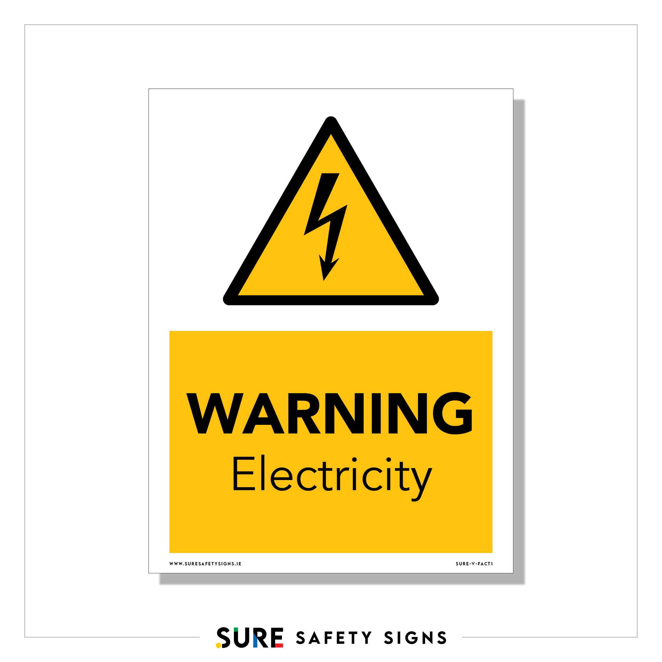 Warning Electricity Sign — Sure Safety Signs