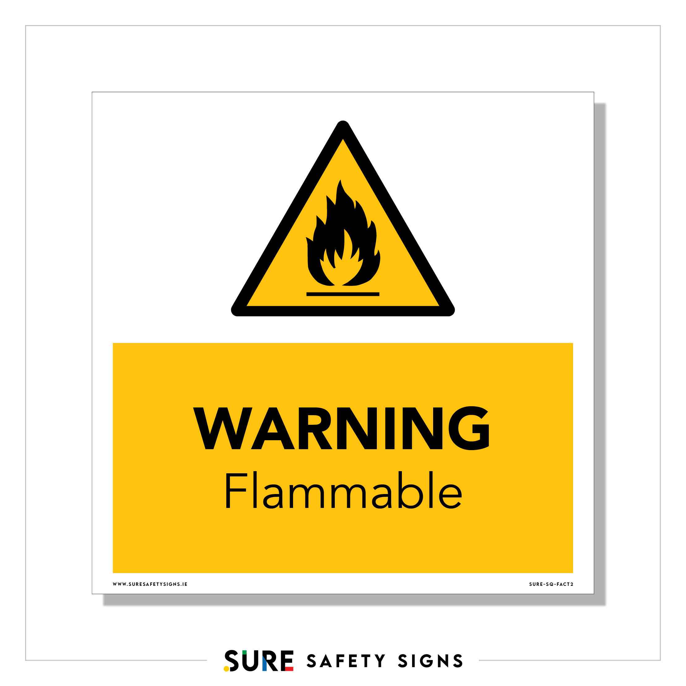 Warning Flammable Sign | Fire Hazard — Sure Safety Signs