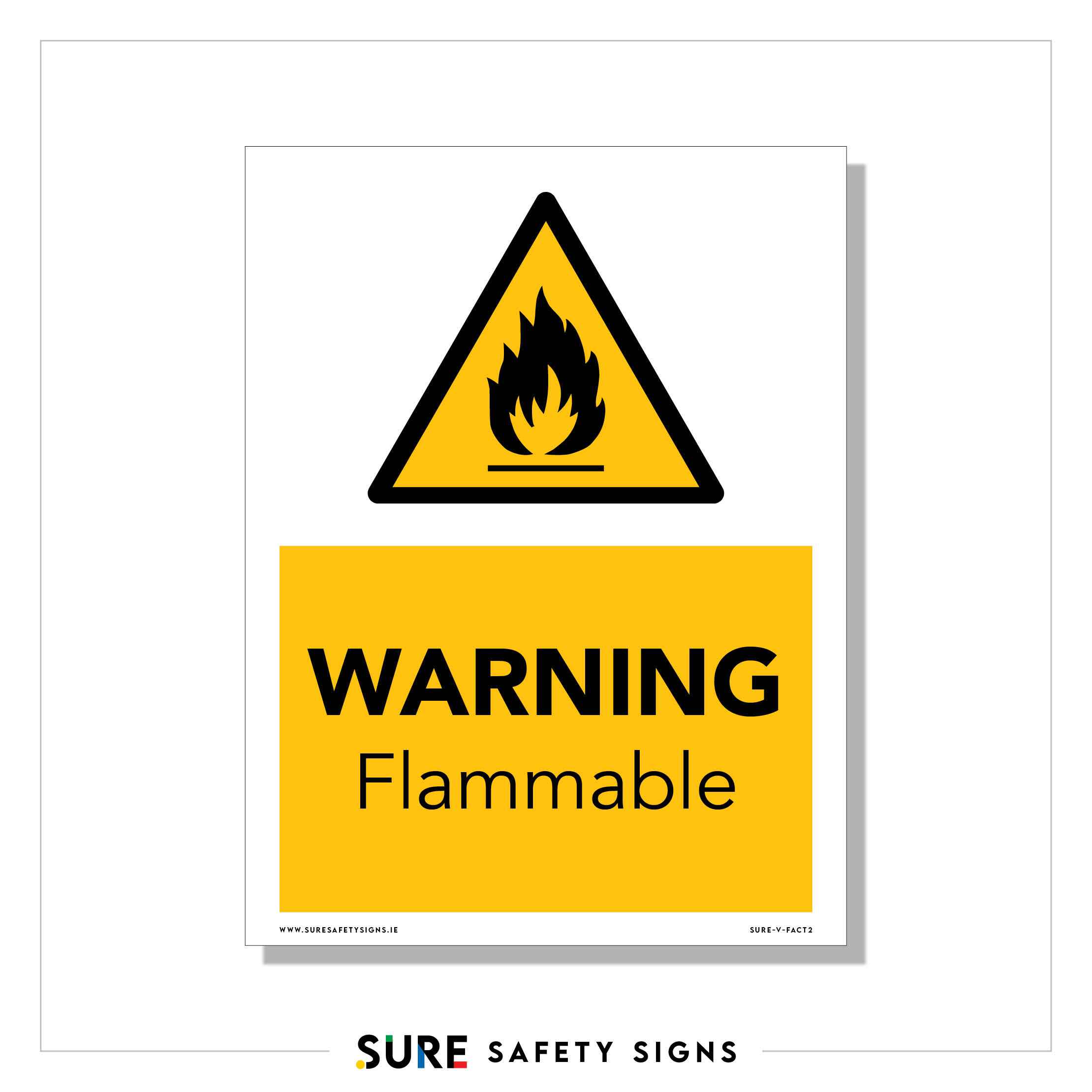 Warning Flammable Sign — Sure Safety Signs